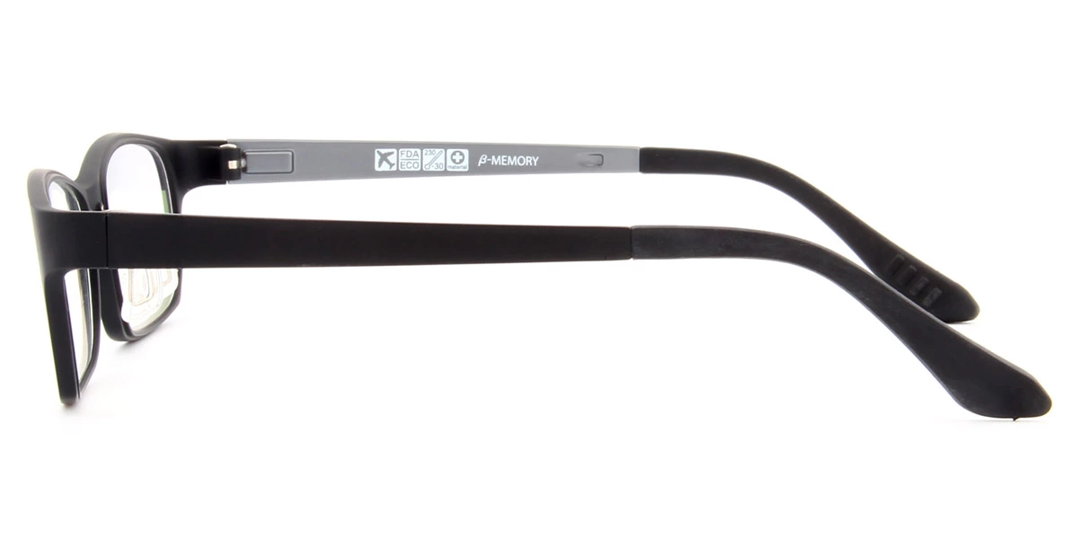 GX-IN9906 Rectangle Black Eyeglasses Frames | Leoptique