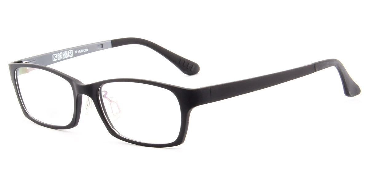 GX-IN9906 Rectangle Black Eyeglasses Frames | Leoptique