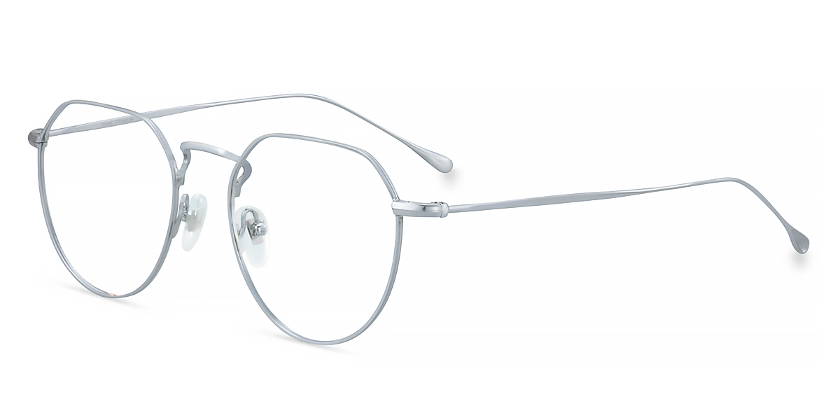 8081 Round White Eyeglasses Frames | Leoptique
