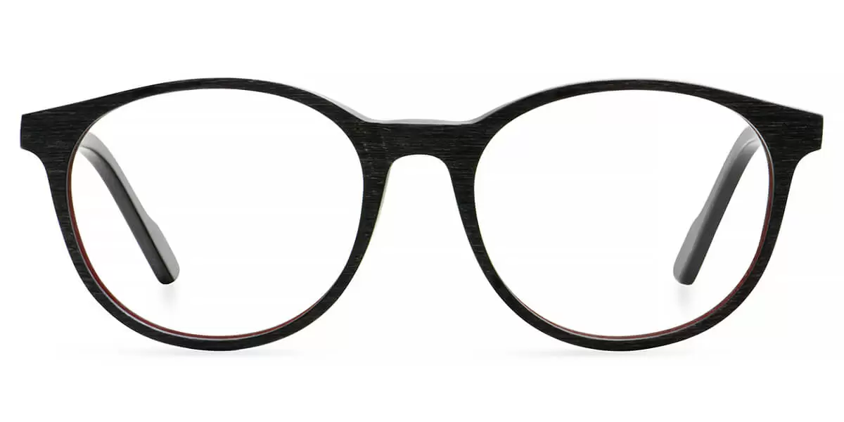 H4012 Round Black Eyeglasses Frames | Leoptique