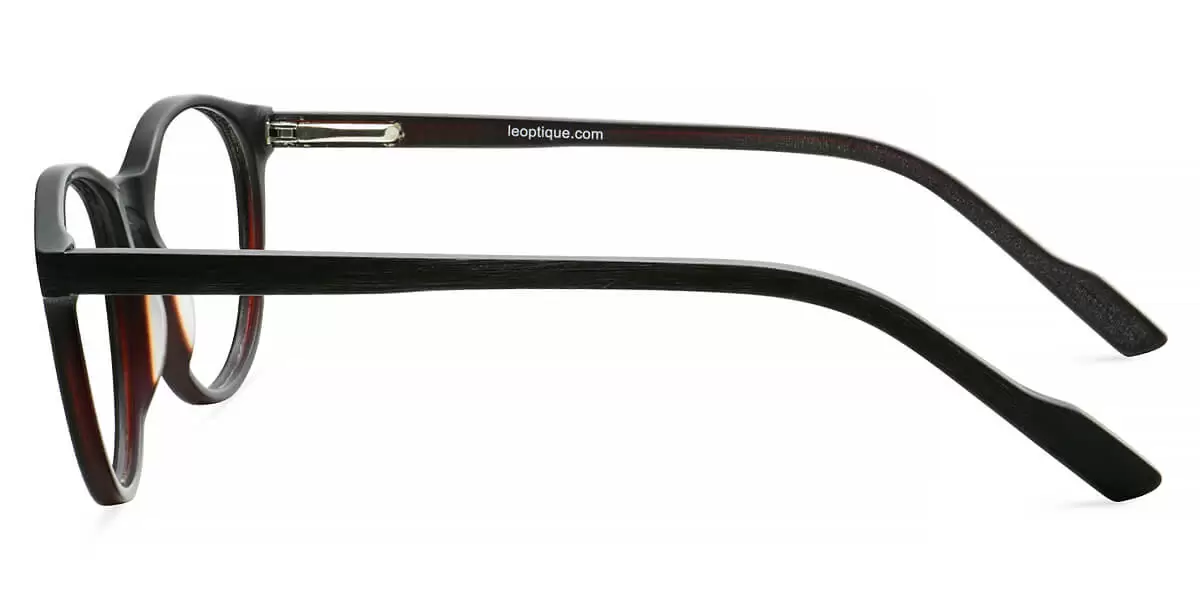 H4012 Round Black Eyeglasses Frames | Leoptique