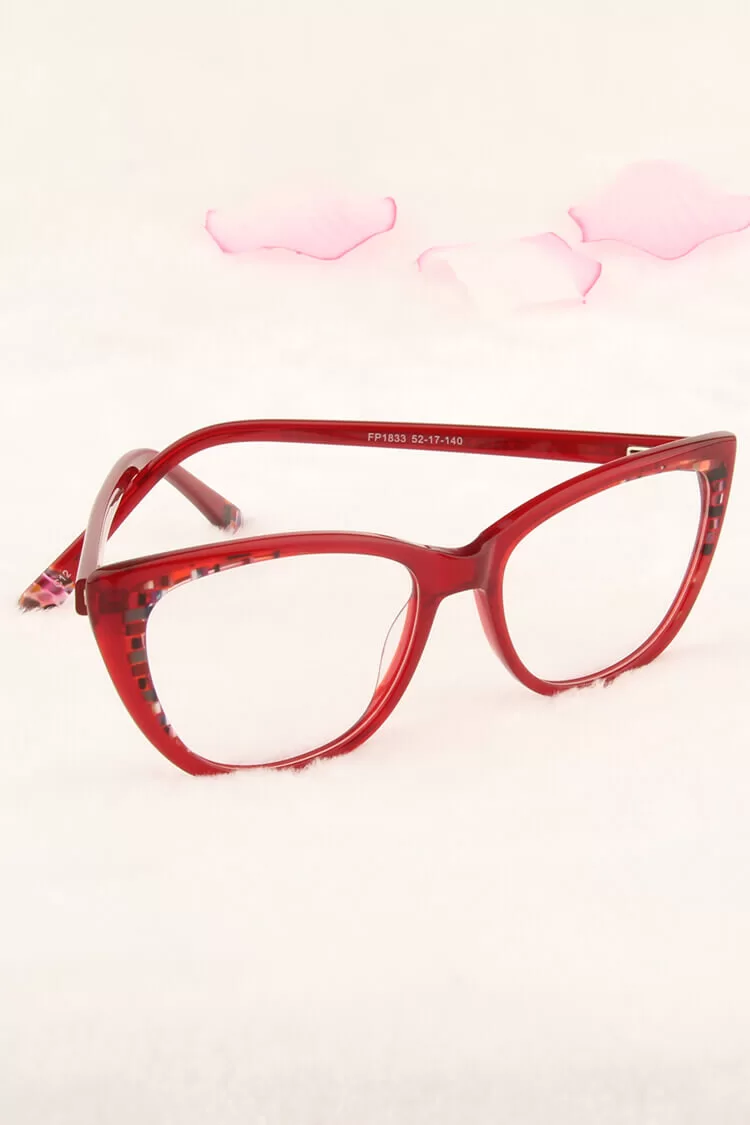 FP1833 Cat-eye Butterfly Floral Eyeglasses Frames | Leoptique
