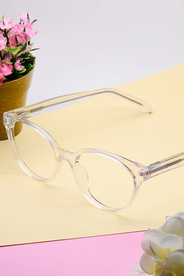 93348 Round Clear Eyeglasses Frames | Leoptique