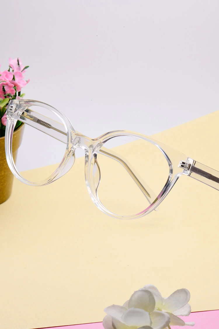 93348 Round Clear Eyeglasses Frames | Leoptique