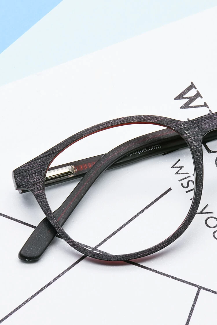 H4012 Round Black Eyeglasses Frames | Leoptique