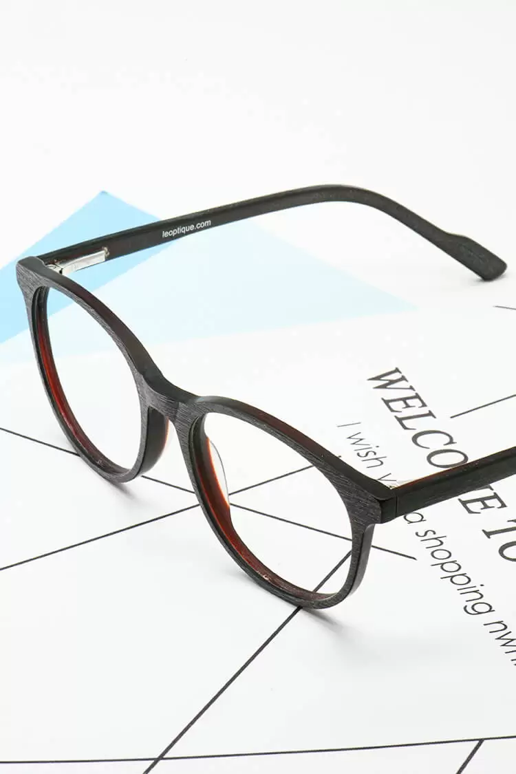 H4012 Round Black Eyeglasses Frames | Leoptique